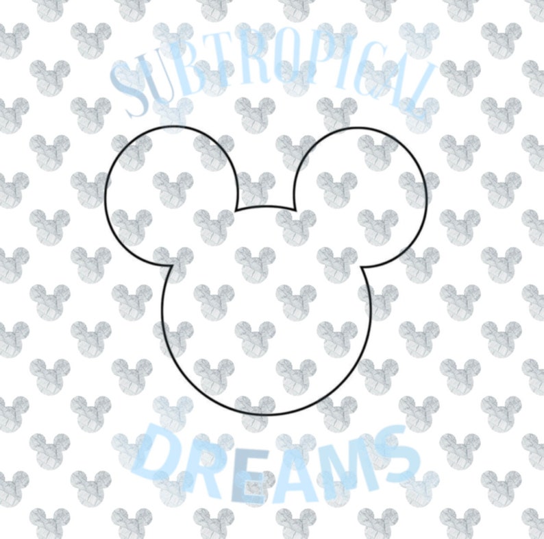 Mickey Mouse Outline SVG - Etsy