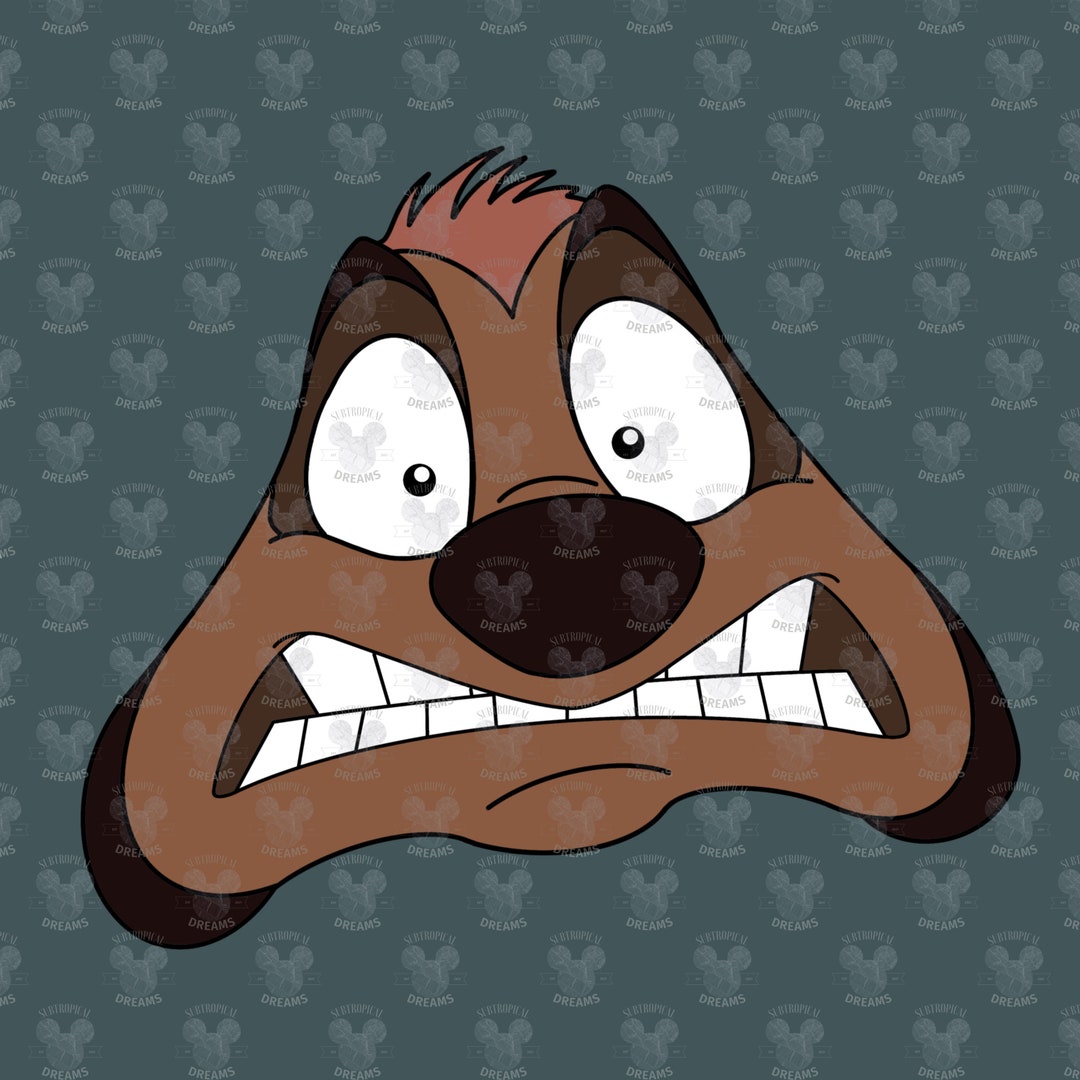 The Lion King Timon Face SVG - COLOR - Etsy