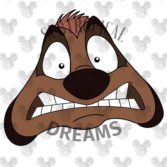 The Lion King Timon Face SVG COLOR - Etsy Finland