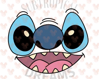 Stitch Face Outline SVG | Etsy Australia