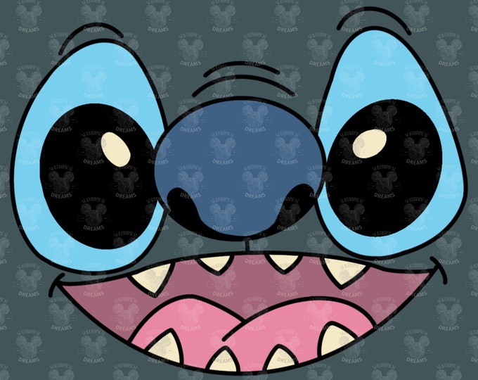 Stitch_face_smiling_lilo_and_stitch Svg Dxf Eps Pdf Png, Cricut ...