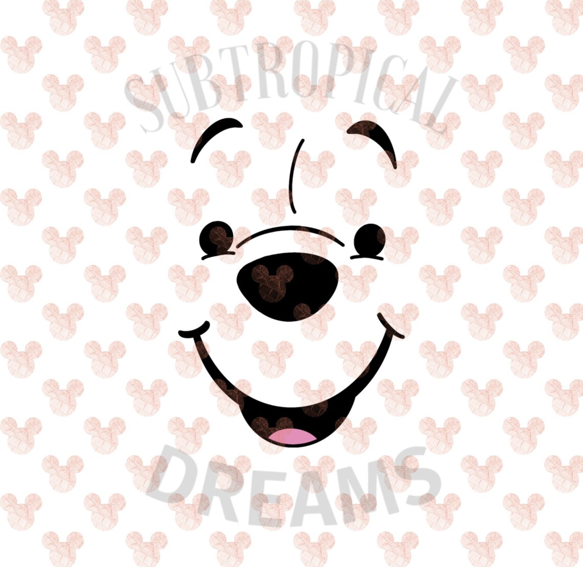 Winnie the Pooh Face SVG | Etsy