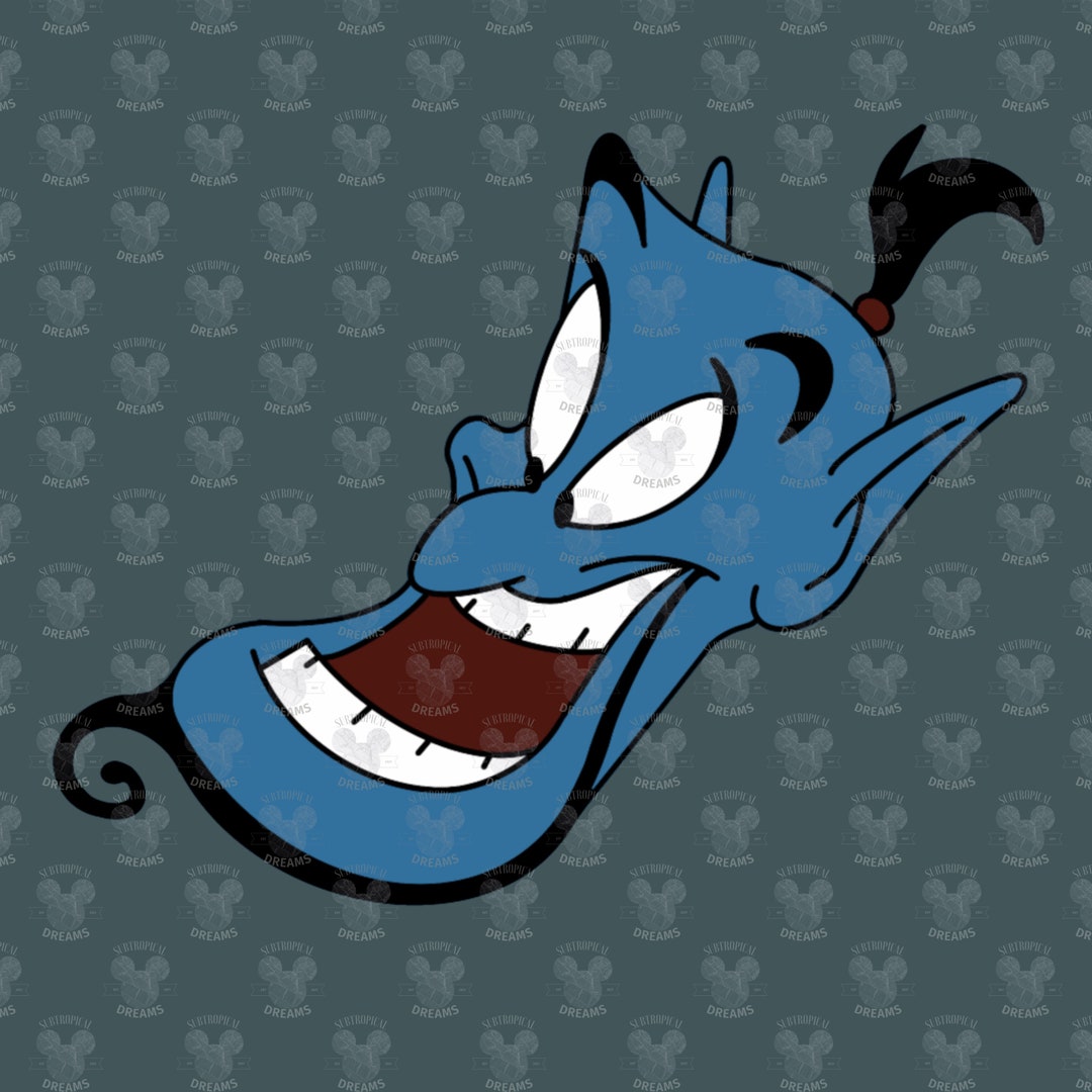 Aladdin Genie Head SVG COLOR - Etsy