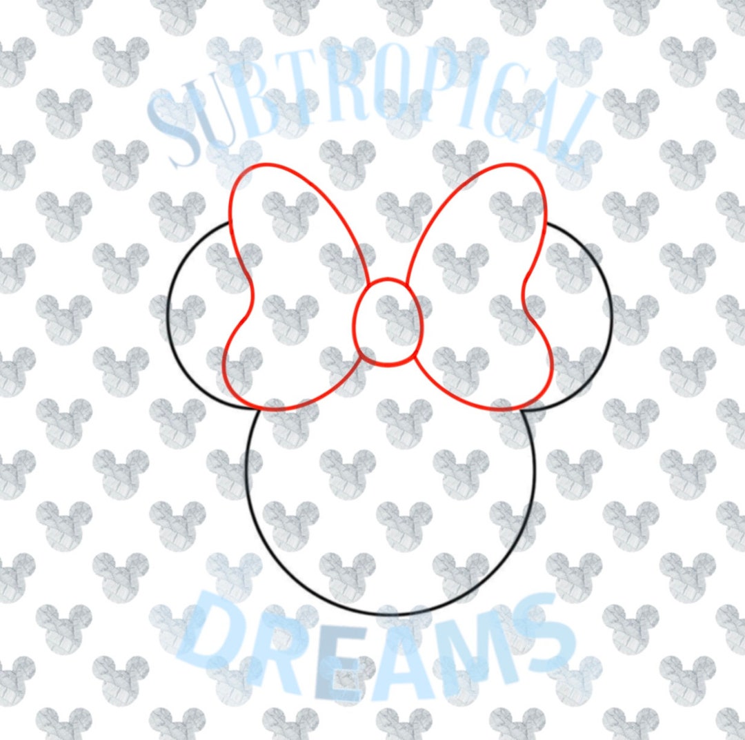 Minnie Mouse Outline SVG - Etsy
