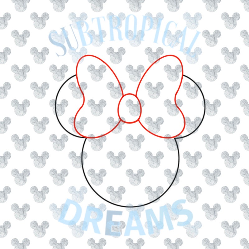 Minnie Mouse Outline - Etsy