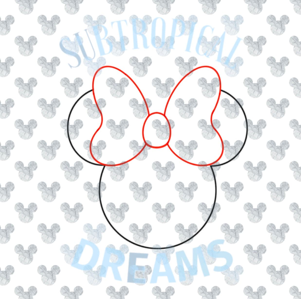 Minnie Mouse Outline SVG - Etsy