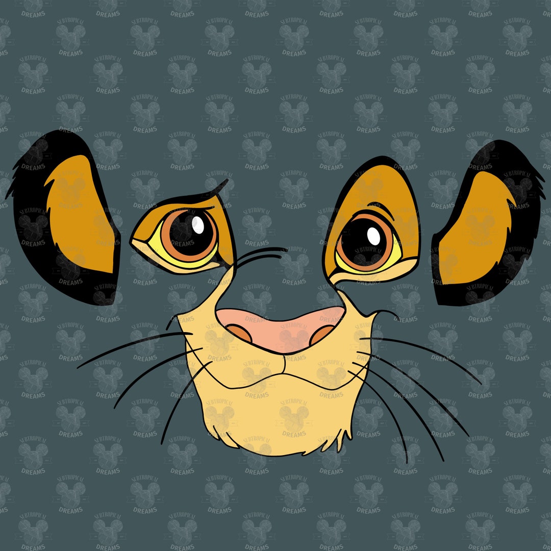 Lion King Simba Face SVG - Etsy
