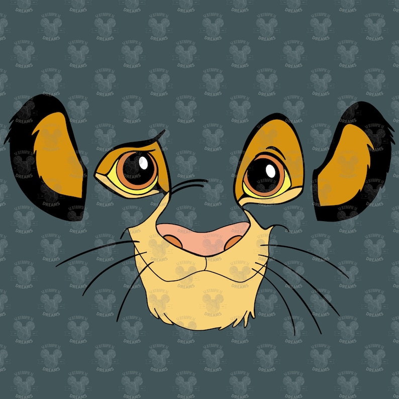 Lion King Simba Face SVG - Etsy