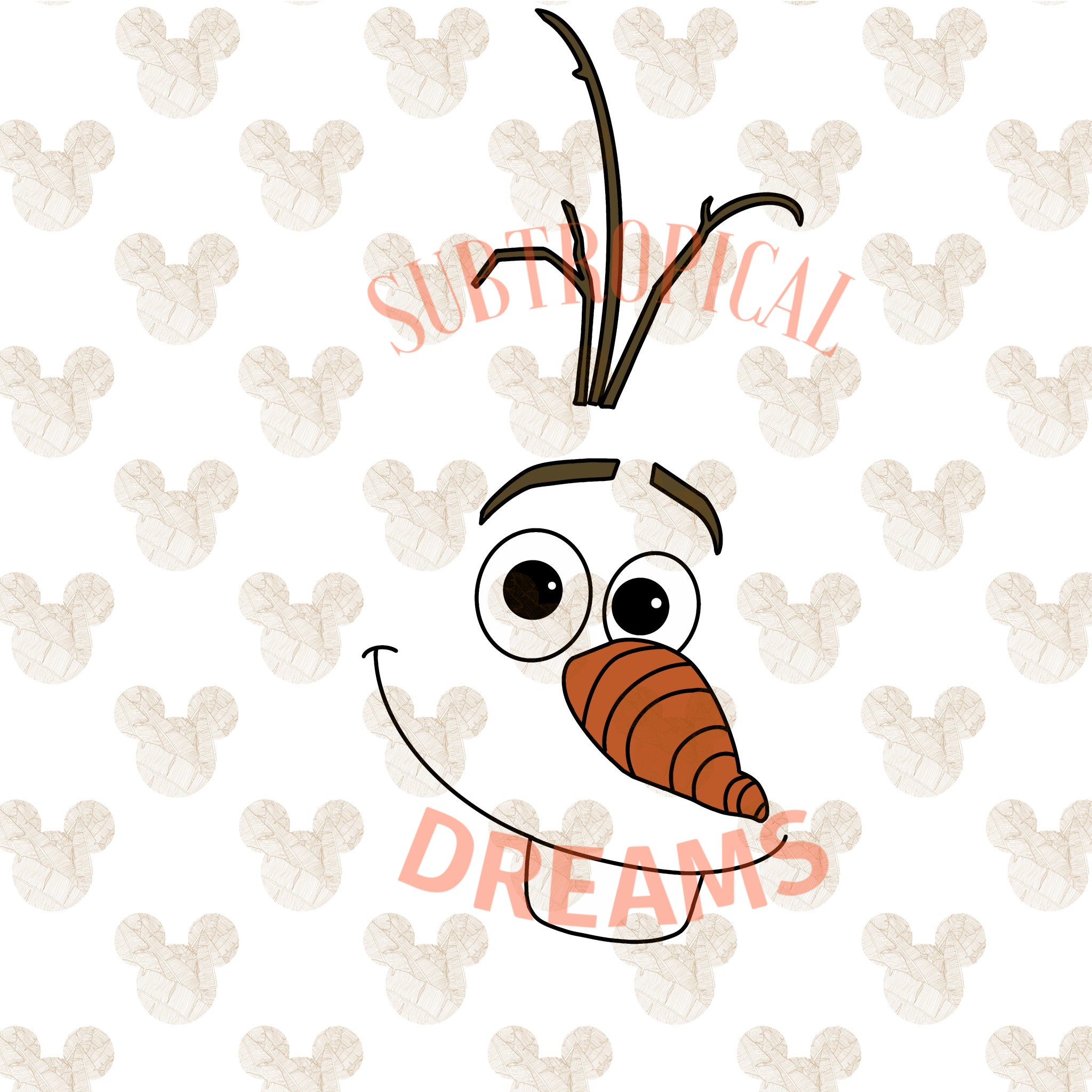 Frozen Olaf Face SVG | Etsy