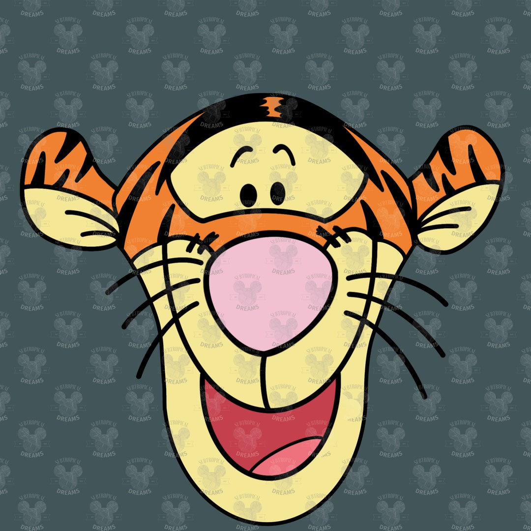 Winnie The Pooh Tigger Head SVG - COLOR - Etsy España