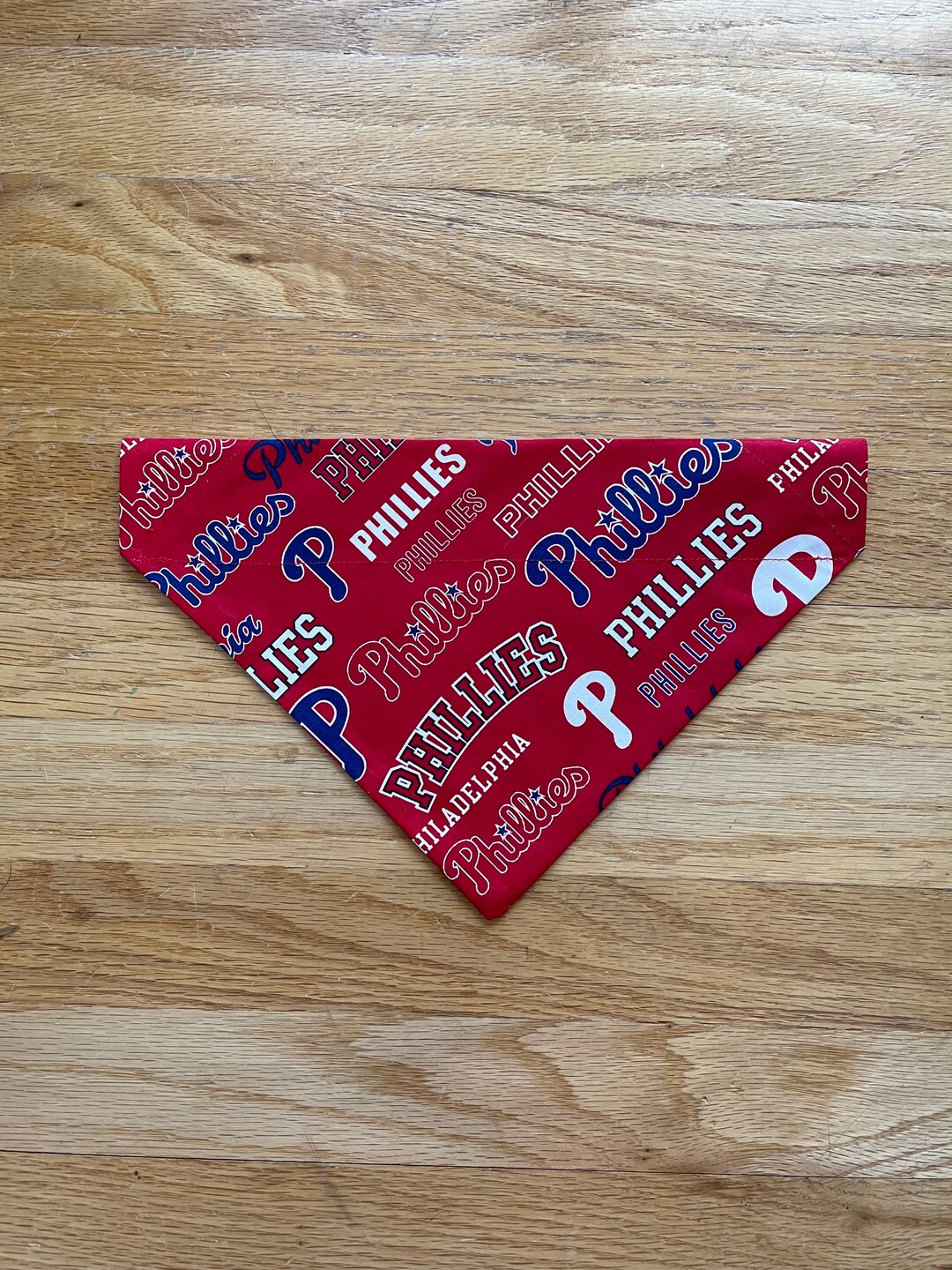 Philadelphia Phillies Pet Bandana, Red Phillies Dog Bandana, Over the ...