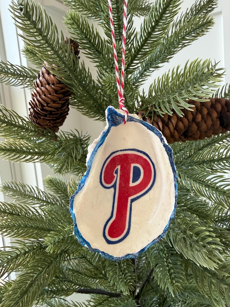 Handmade Phillies Oyster Shell Christmas Ornament – Philadelphia ...