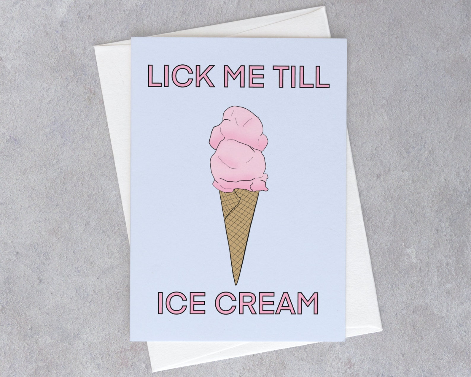 Lick Me Till Ice Cream Card Naughty Mature Birthday Etsy
