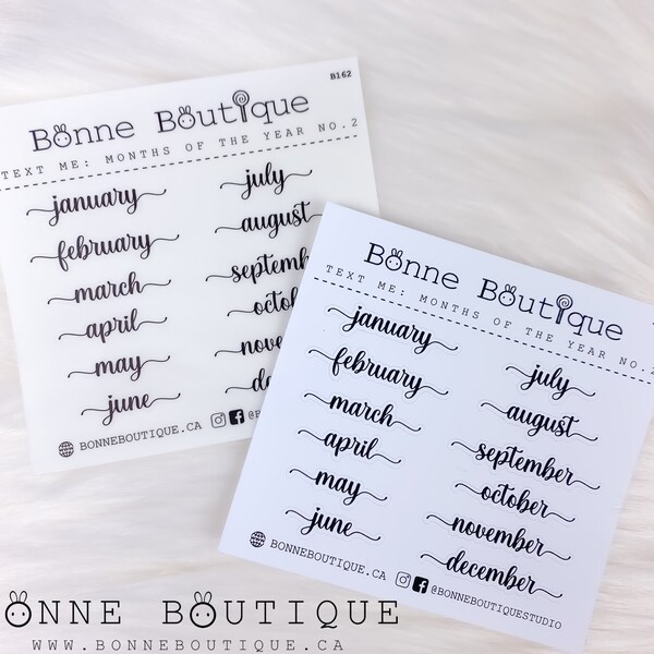 Months of the Year Fonts - Etsy