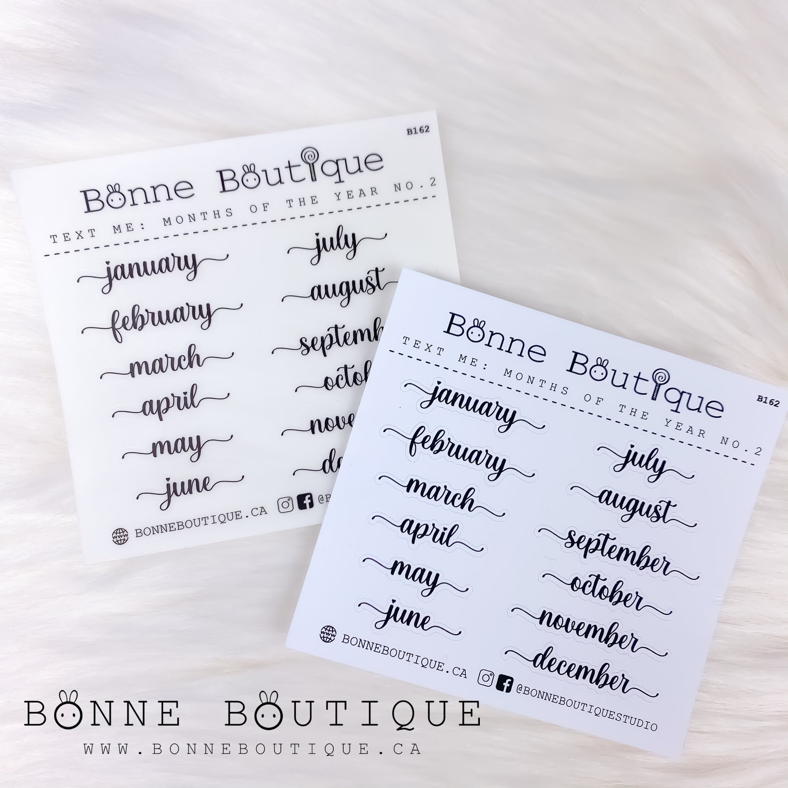 SCRIPTS: Months of the YEAR Font Type No. 2 January to - Etsy Canada