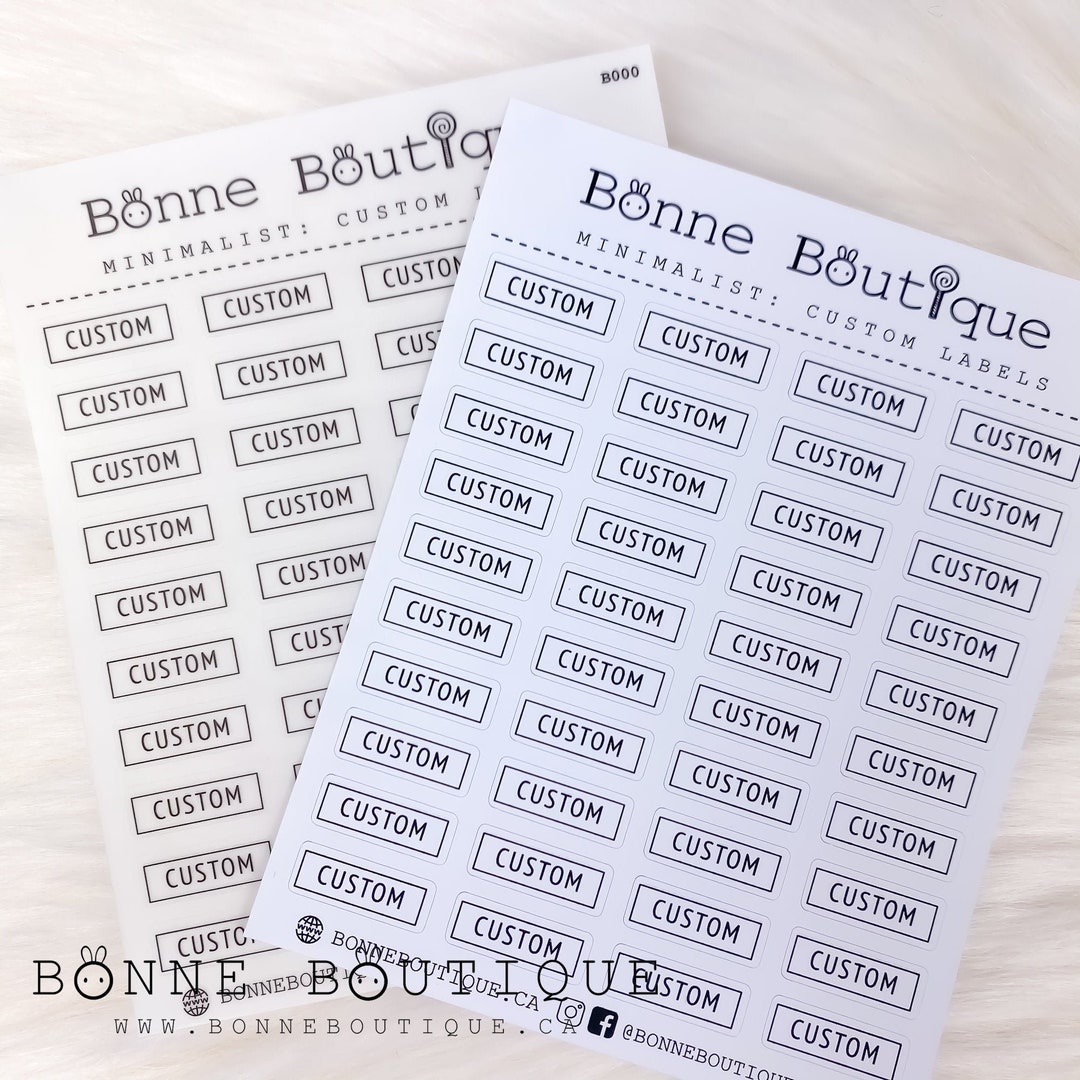 CUSTOM HEADERS PREMIUM Matte Opaque Stickers: Pick the Color and Your ...