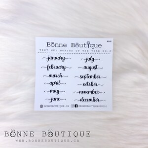 SCRIPTS: Months of the YEAR Font Type No. 2 January to December Months ...