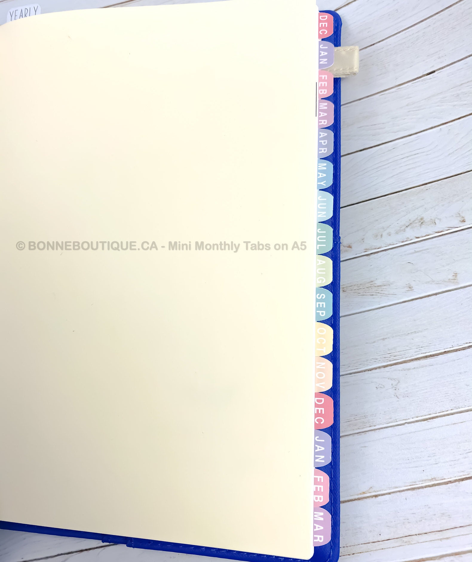 Mini Monthly Tabs Hobonichi Size COLOR ME BRIGHT mid-tone - Etsy