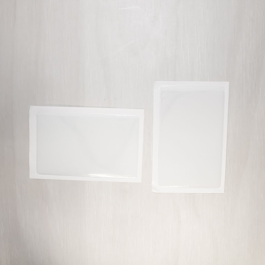 CLEAR ADHESIVE POCKETS Set of 2 Pieces Choice of Side Loading - Etsy