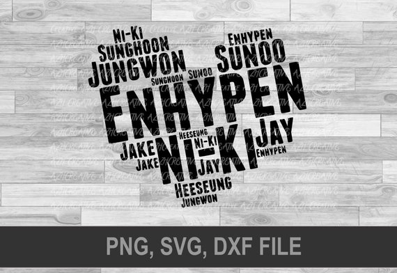 Enhypen Heart Svg Enhypen Shirt Diy Ni-ki Svg. Jungwon Svg - Etsy