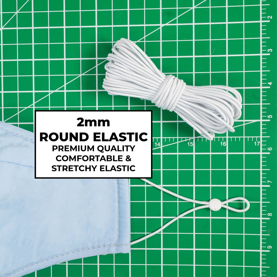 2mm Elastic Cord & Black or White String for DIY Projects, Crafts ...