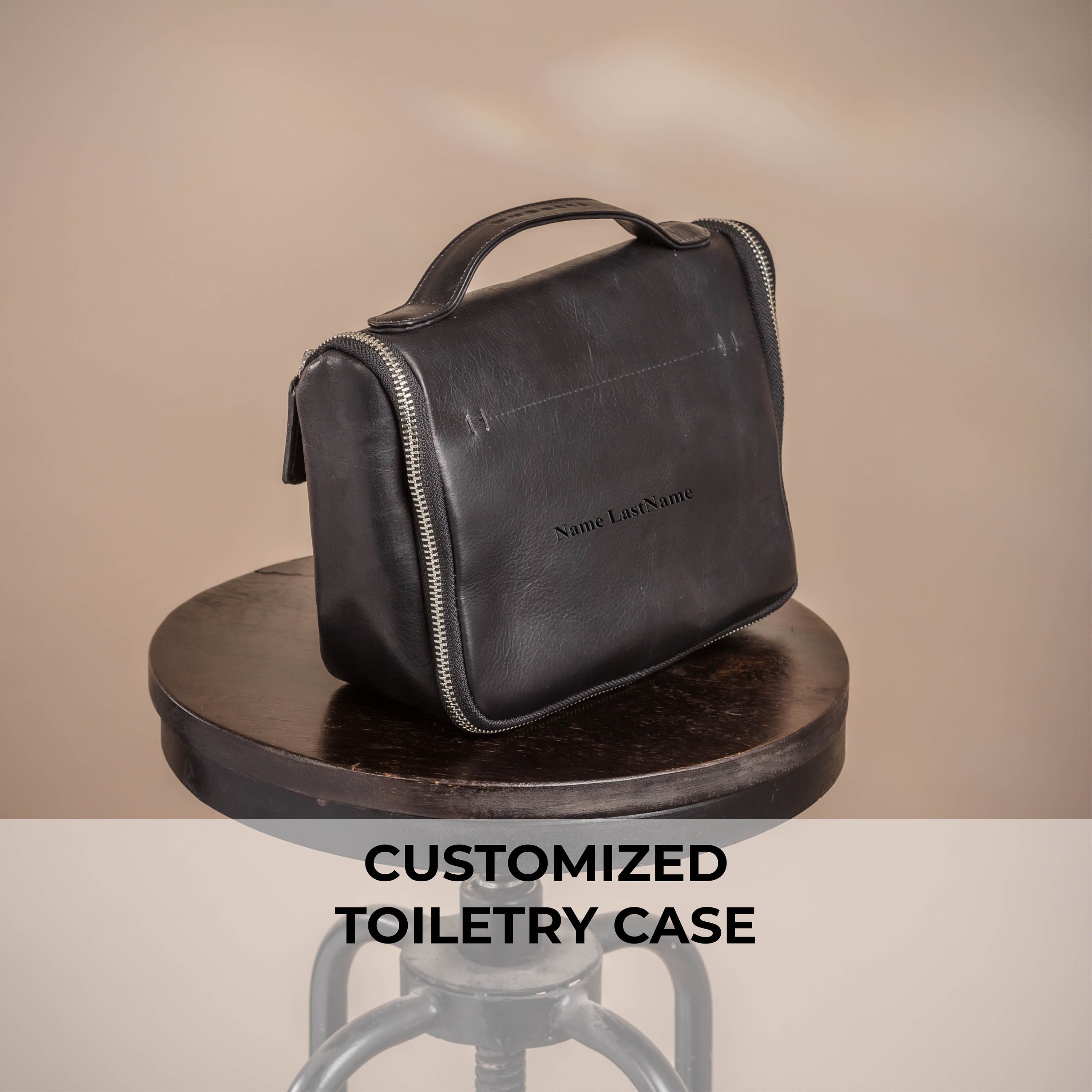 Custom Toiletry Bag Personalized Colombian Leather Custom | Etsy