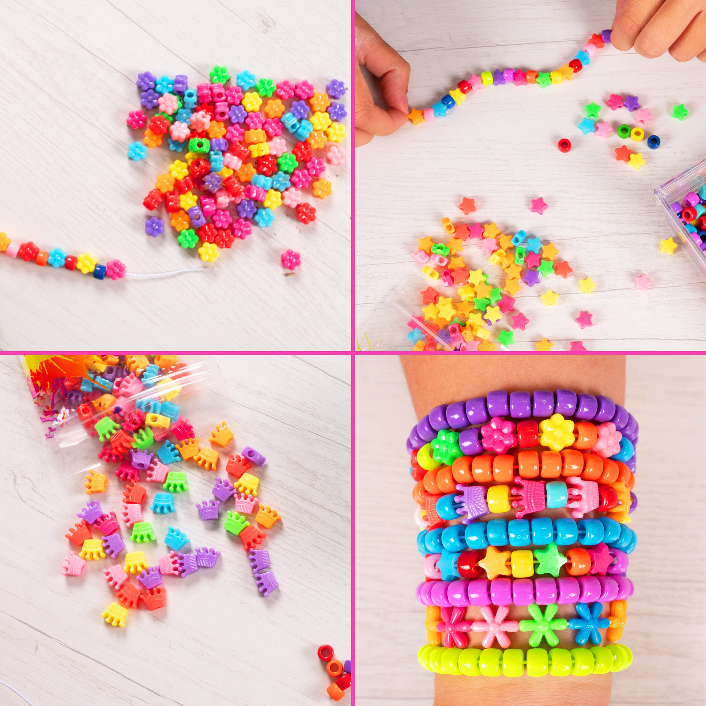 Multicolor Star, Rave King Crown or Daisy Flower - 4 Pattern Options ...