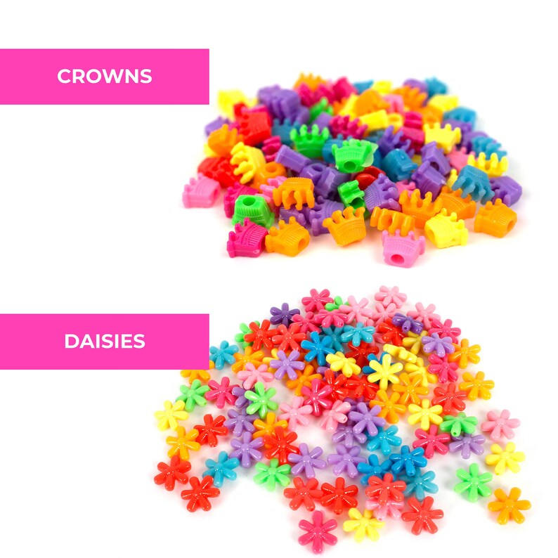 Multicolor Star Rave King Crown or Daisy Flower 4 Pattern | Etsy