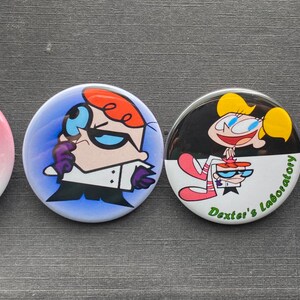 Dexters Laboratory Buttons 90s Cartoon Network 1.5 38mm TV | Etsy