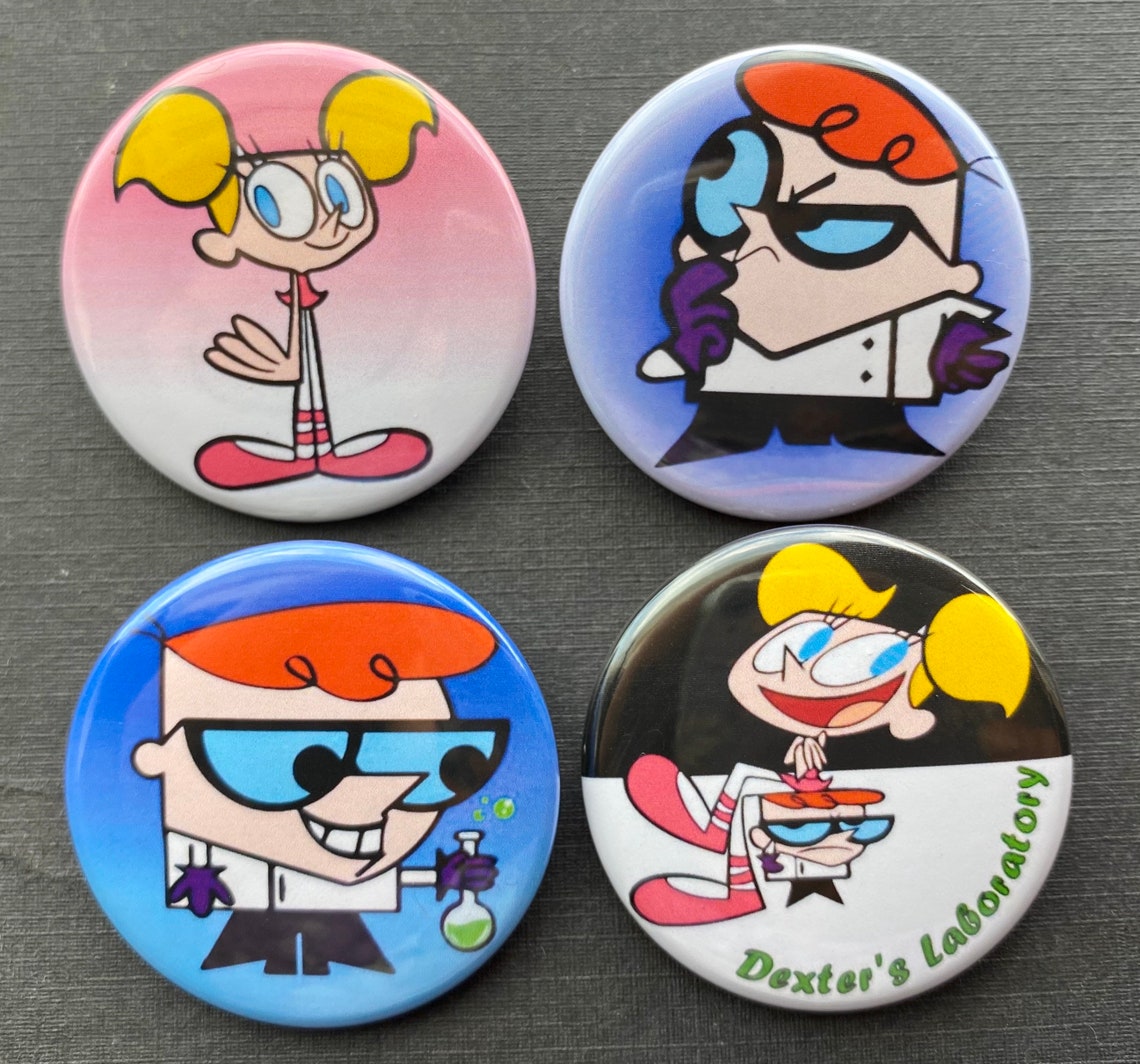 Dexters Laboratory Buttons 90s Cartoon Network 1.5 38mm TV | Etsy