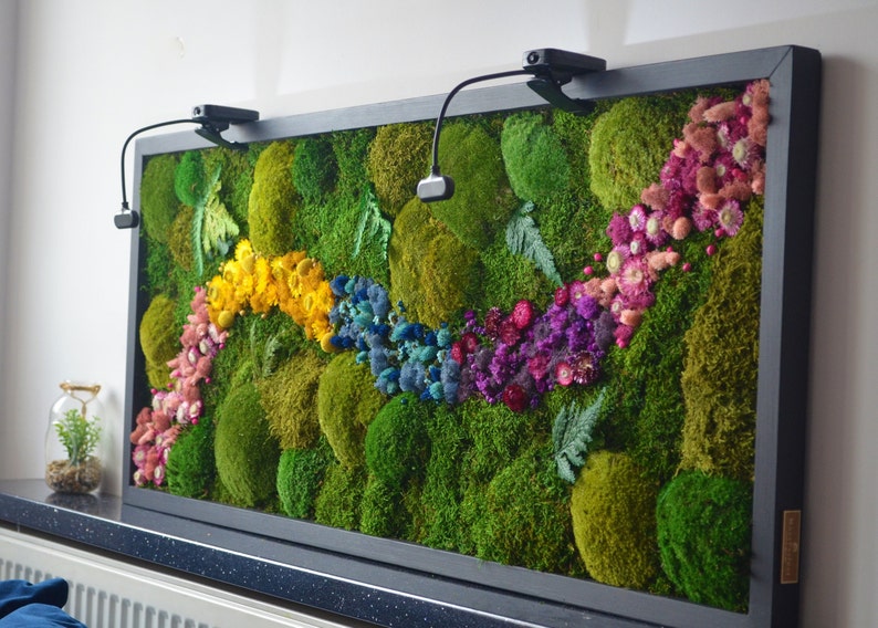 Led Moss Art. Summer Edition. Real Moss Moss Art + Led Modern Wall Art ...
