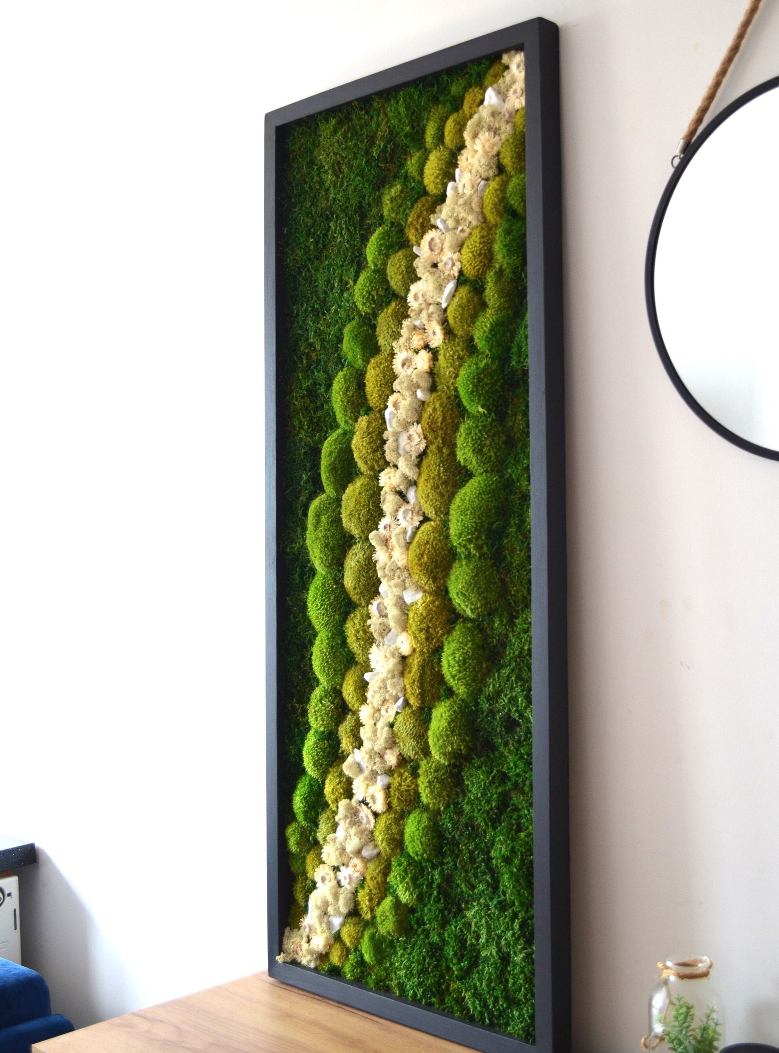 Angel River Wall Art Preserved Moss Lighted Moss Wall Beautiful ...