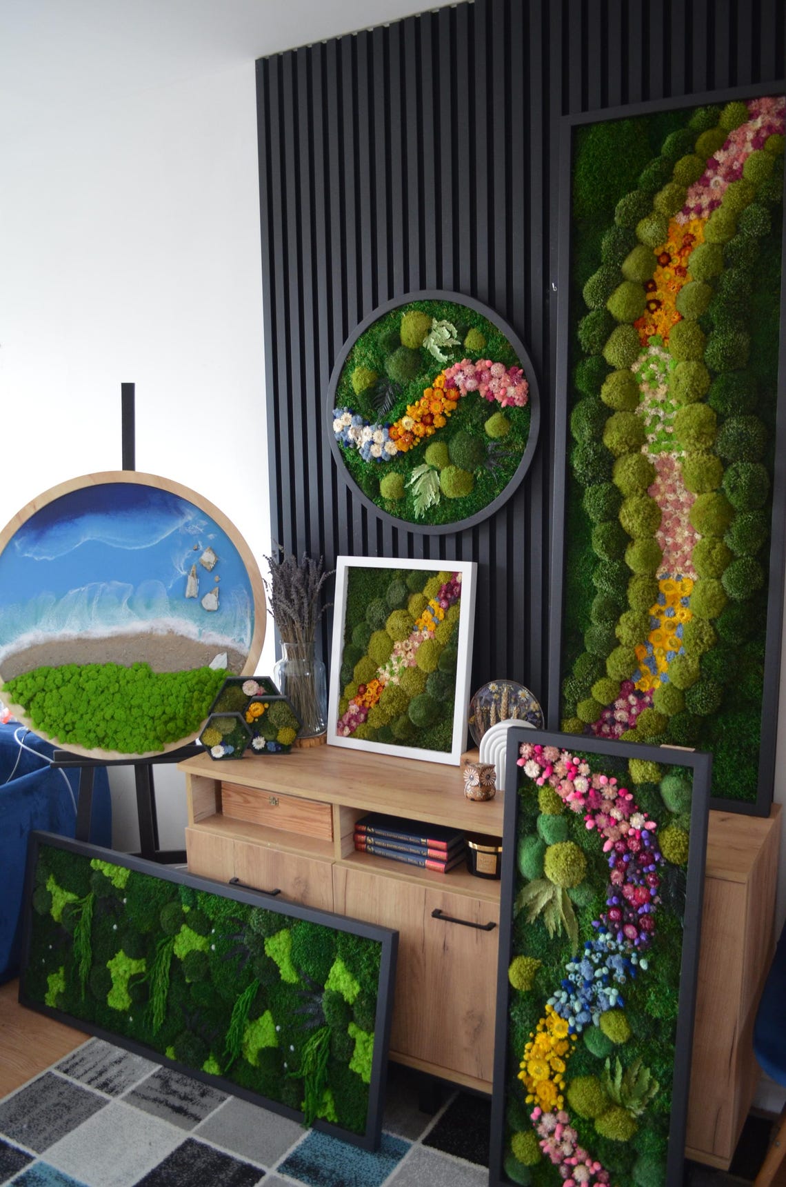 Colorfull, Amazing Art, Wall Art Preserved, Moss Lighted Moss Wall ...