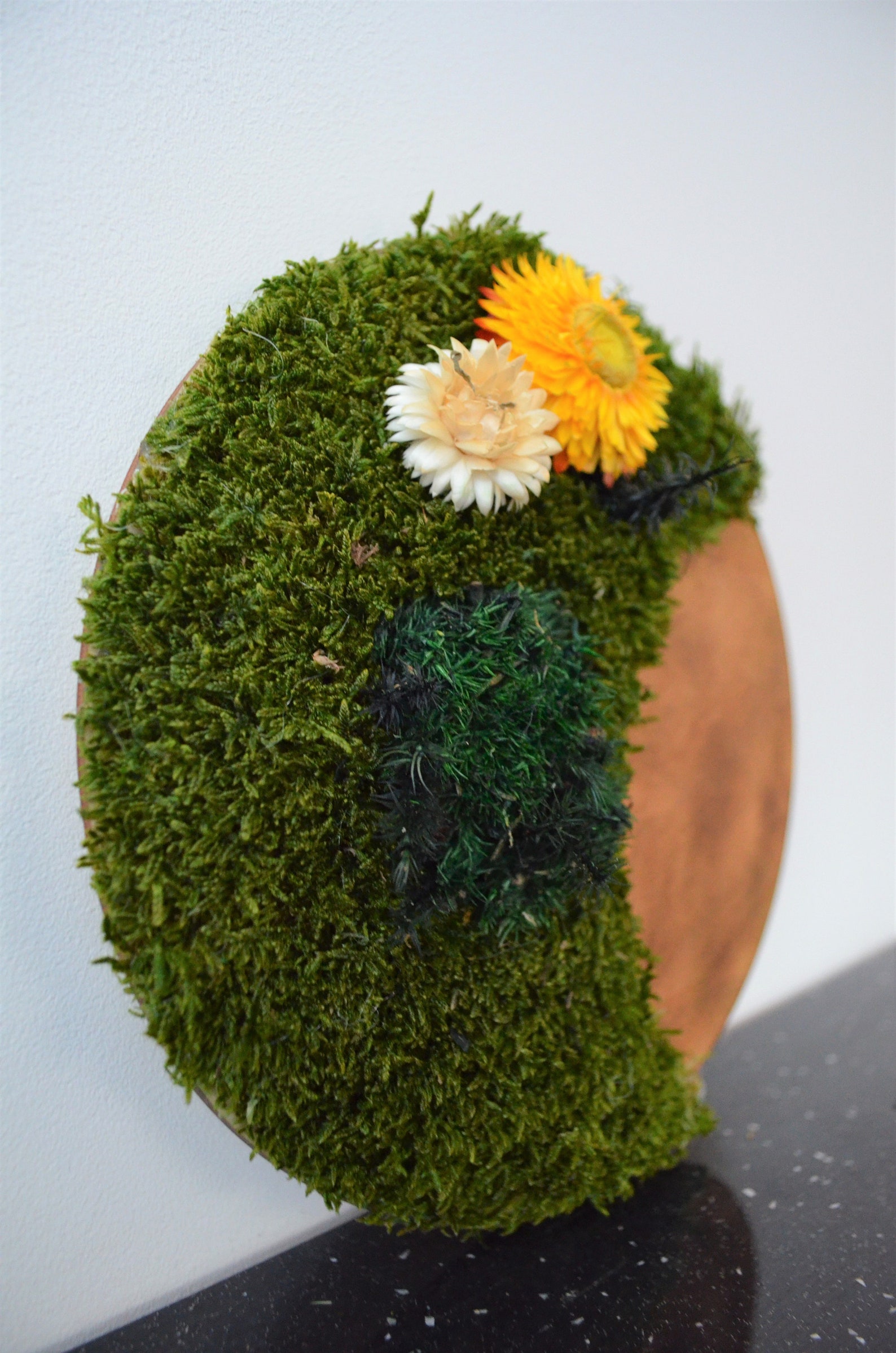 Round Moss Art Work Moss Decoration Green Wall - Etsy