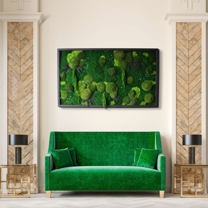 Wall Moss Art Real Plants - Etsy