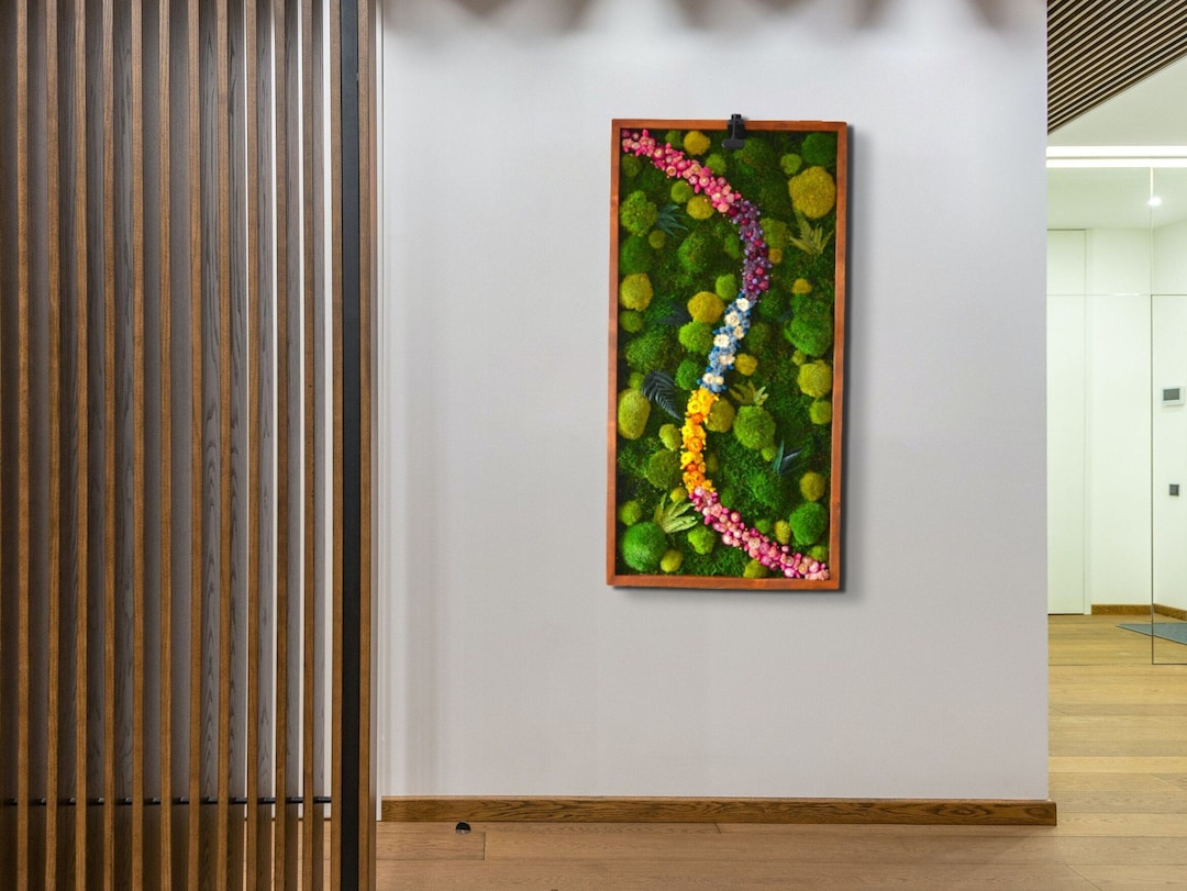 Summer Premium, With Led Light. Moss Wall. Moss Bild. Moss Art Led ...