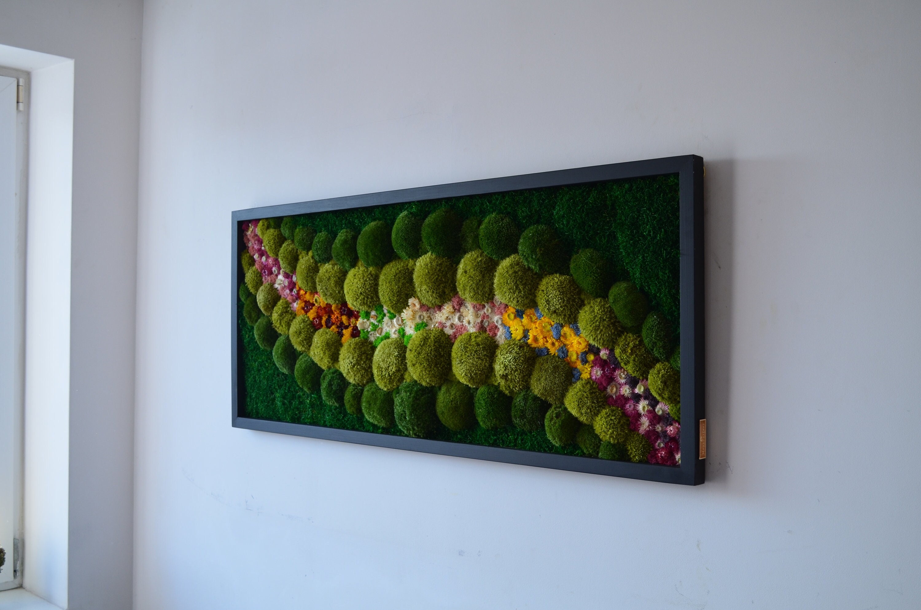 Flower Edition: Wall Art Preserved Moss Lighted Moss Wall Beautiful ...