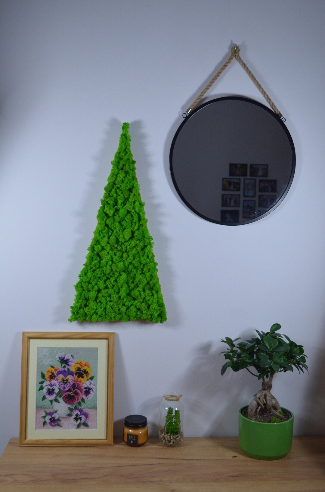 Christmas Tree Made of Moss. Christmas. 60cm. Moss Art. Christmas Gift ...