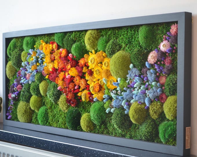 Beautiful Preserved Moss Artwork With LED Lights Live Moss LED Wall Art ...