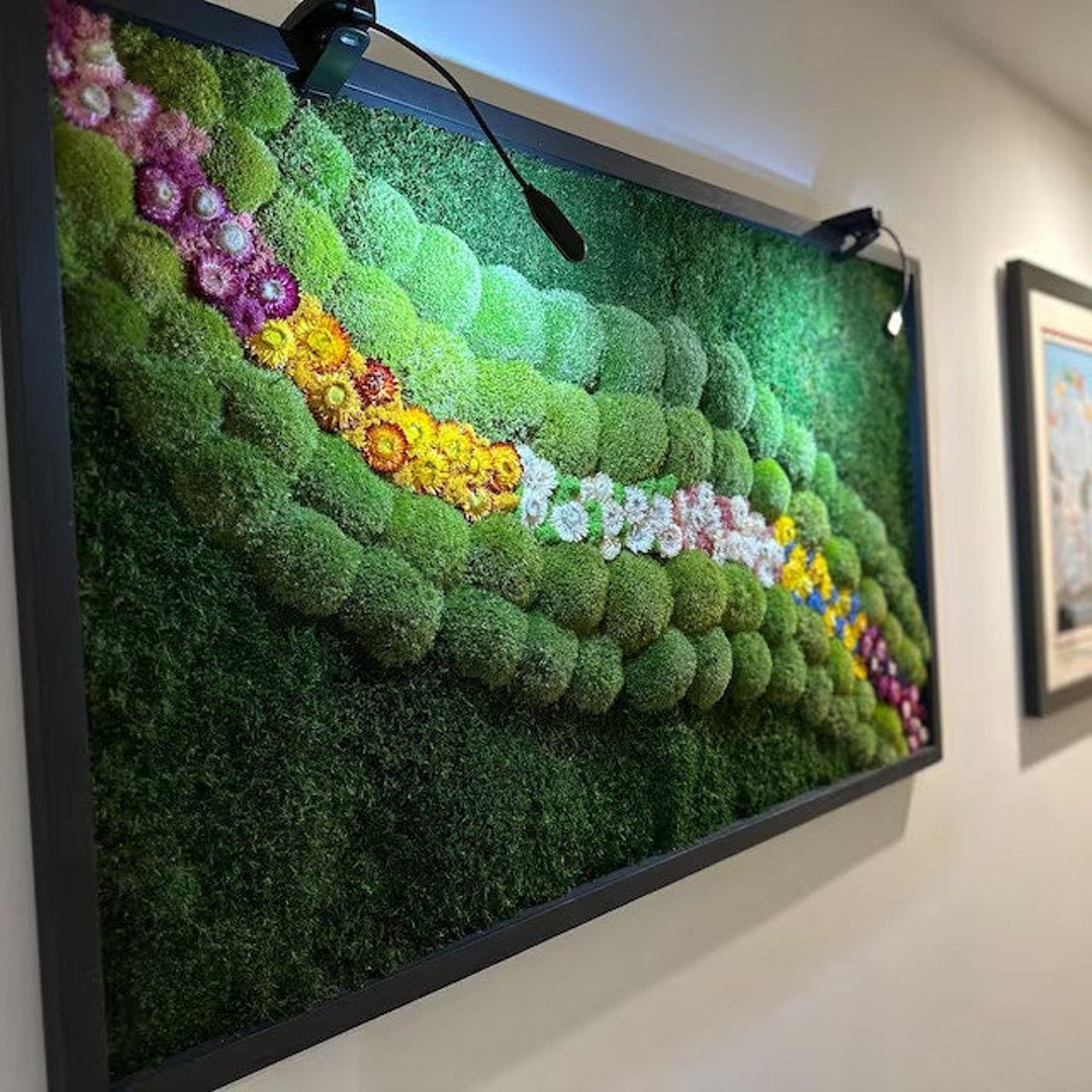 Spring Moss Art. Modern Wall Art. Real Moss. Moss Frame. Chartreuse ...