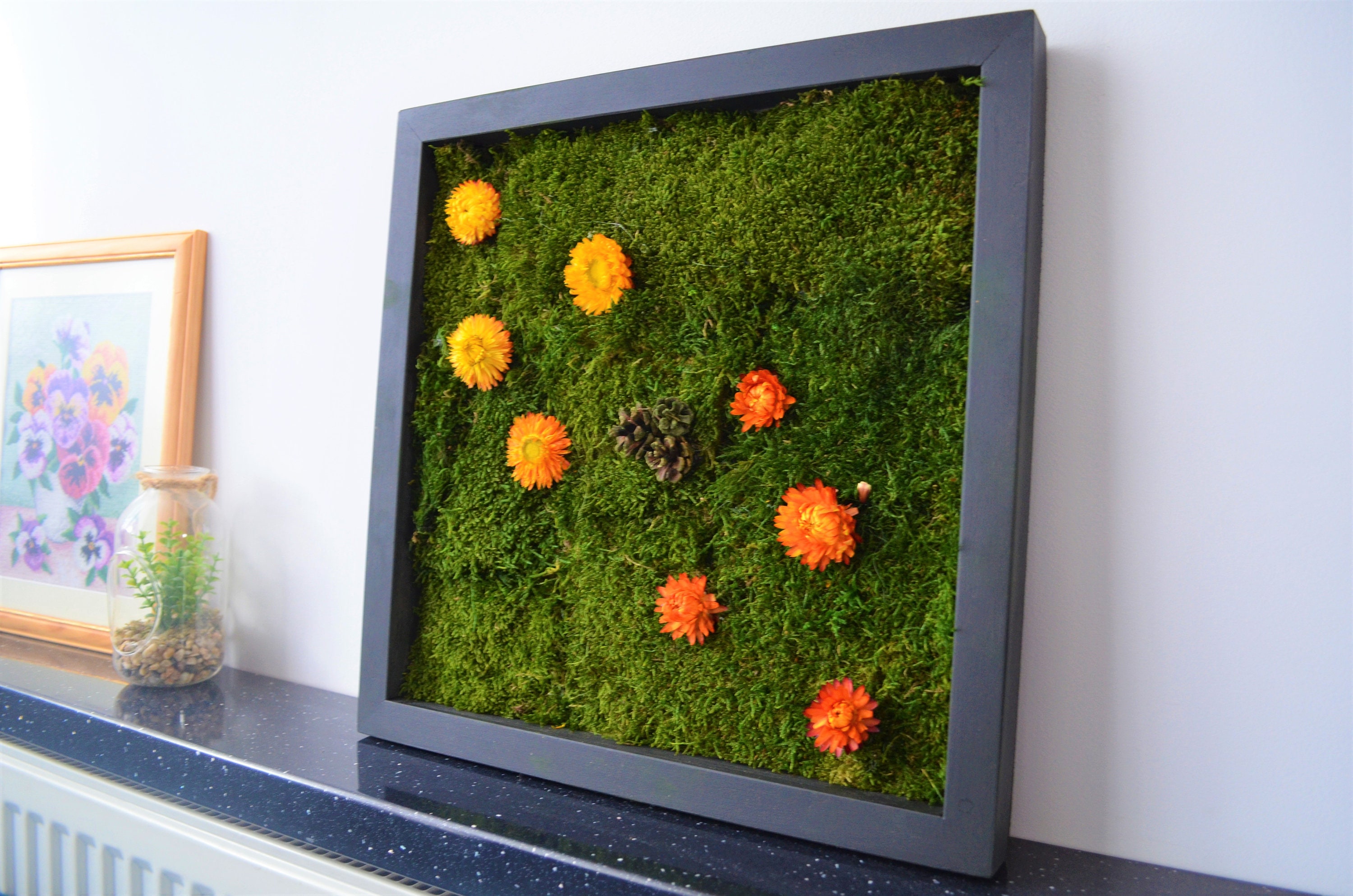 Moss Frames Moss Wall 40x40 Moss Wall Art Real Moss - Etsy