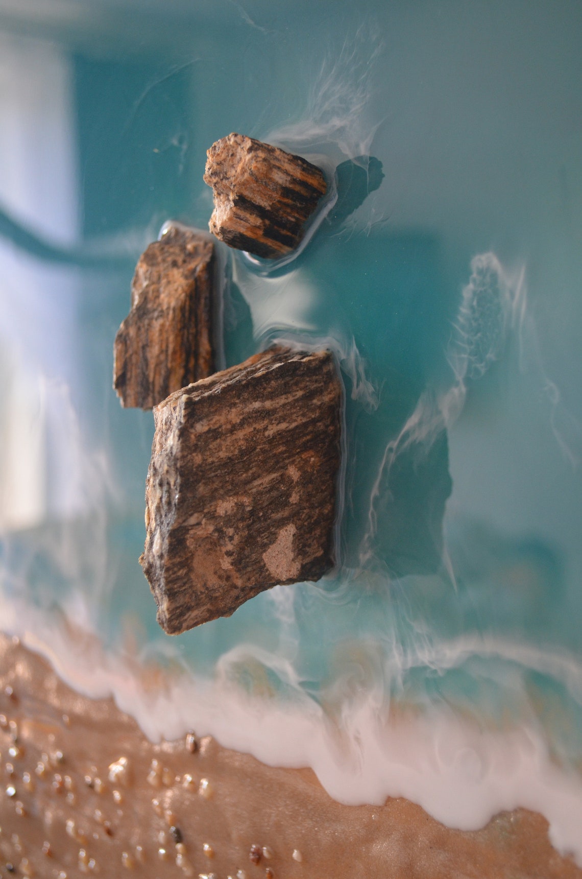 Ocean Resin Art Epoxy Resin Decor Moss Art Wall Decor - Etsy