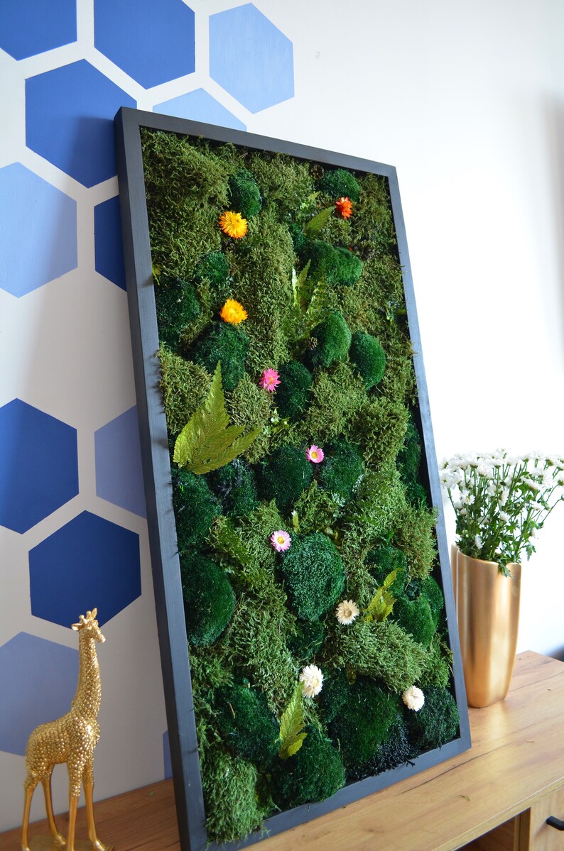 Unique Gift, Real Moss Decor, Nature Room Decor, Moss Art - Etsy