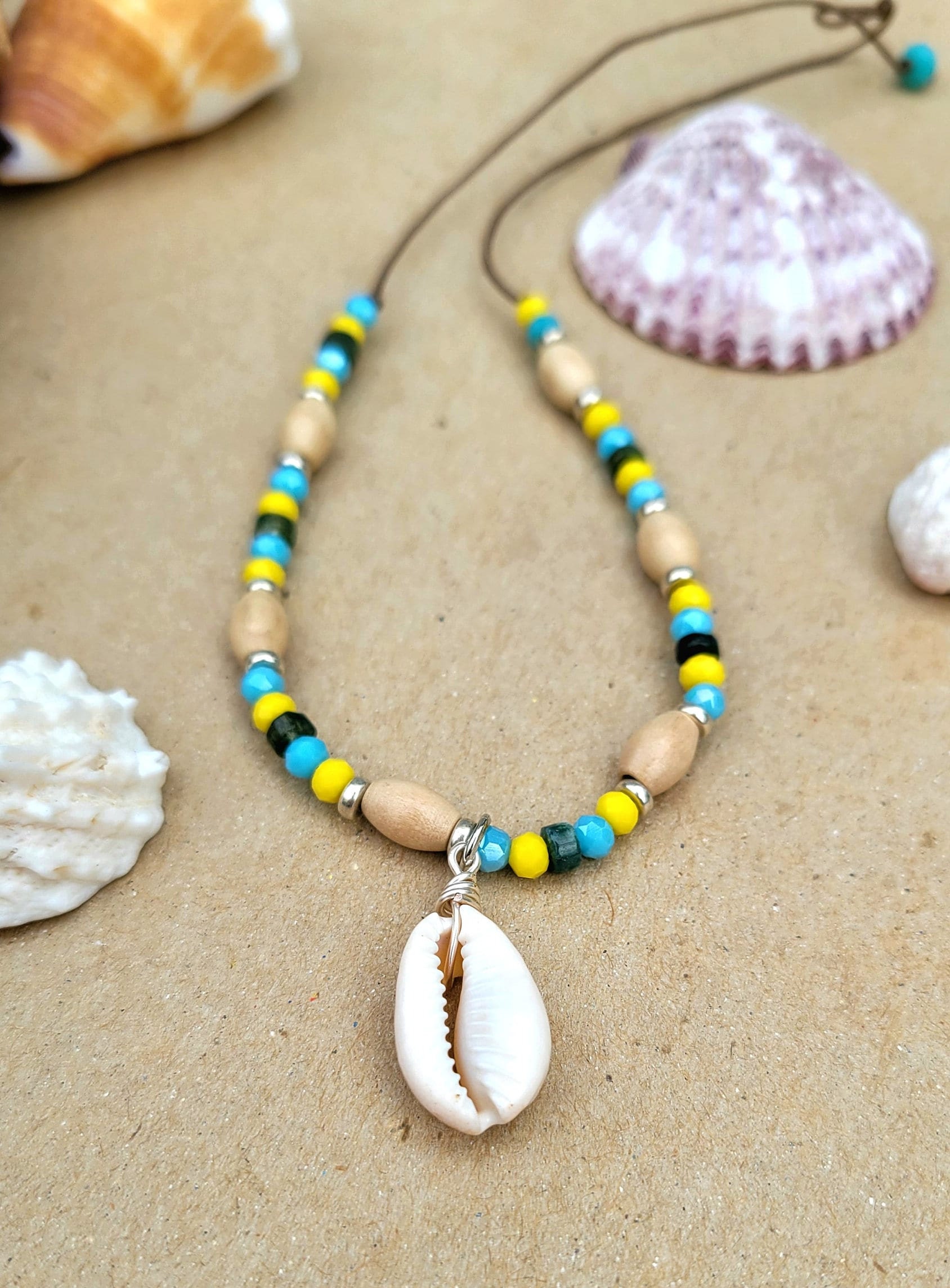 Seashell Beachy Summer Tropical Beaded Dainty Choker Necklace ...
