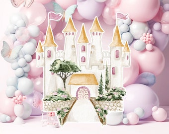 Princess Big Decor Cutout, Baby Girl Birthday Standee, Whimsical Floral ...