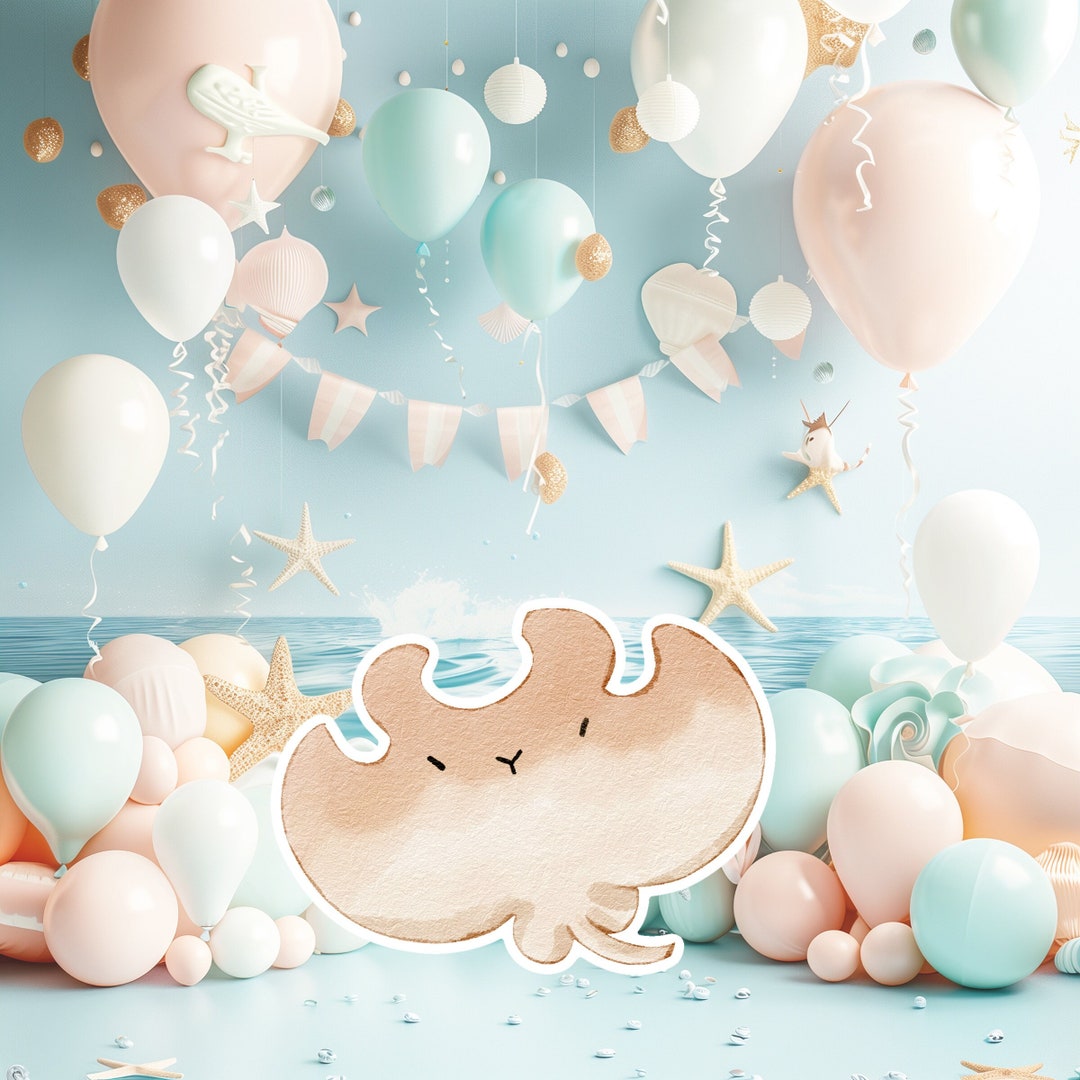 RAY FISH Baby Big Decor Cutout Party Props, Cute STINGRAY Birthday ...