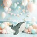 Whale Baby Big Decor Cutout Party Props, Cute WHALE Birthday Standee ...