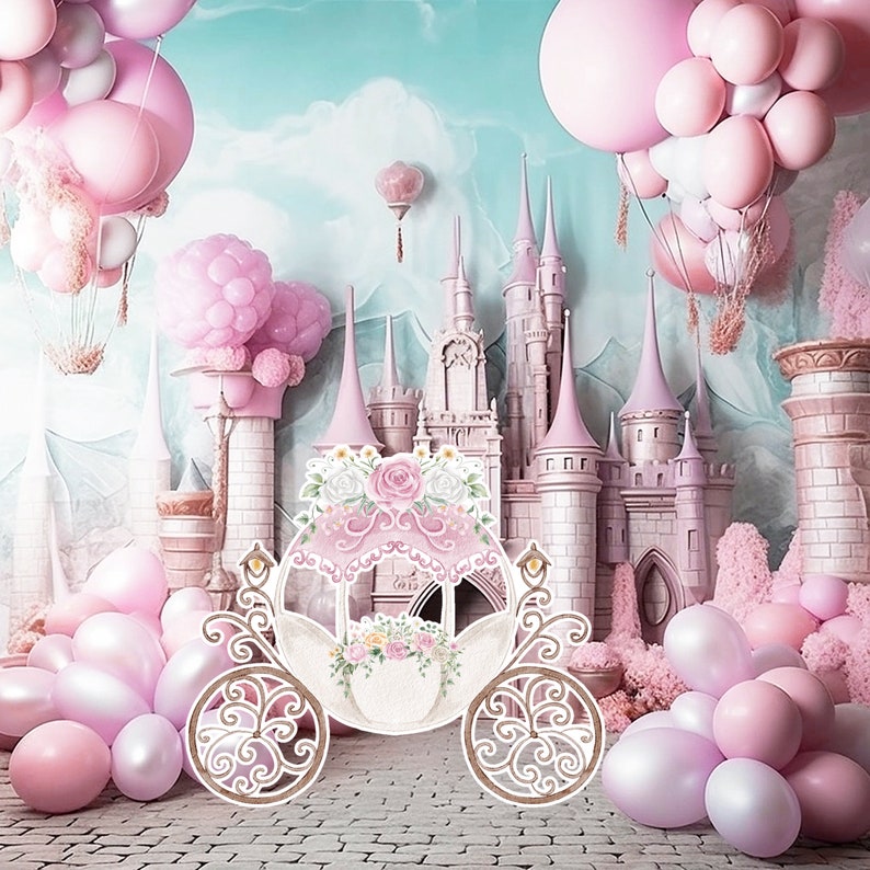 Princess Big Decor Cutout, Baby Girl Birthday Standee, Whimsical Floral ...