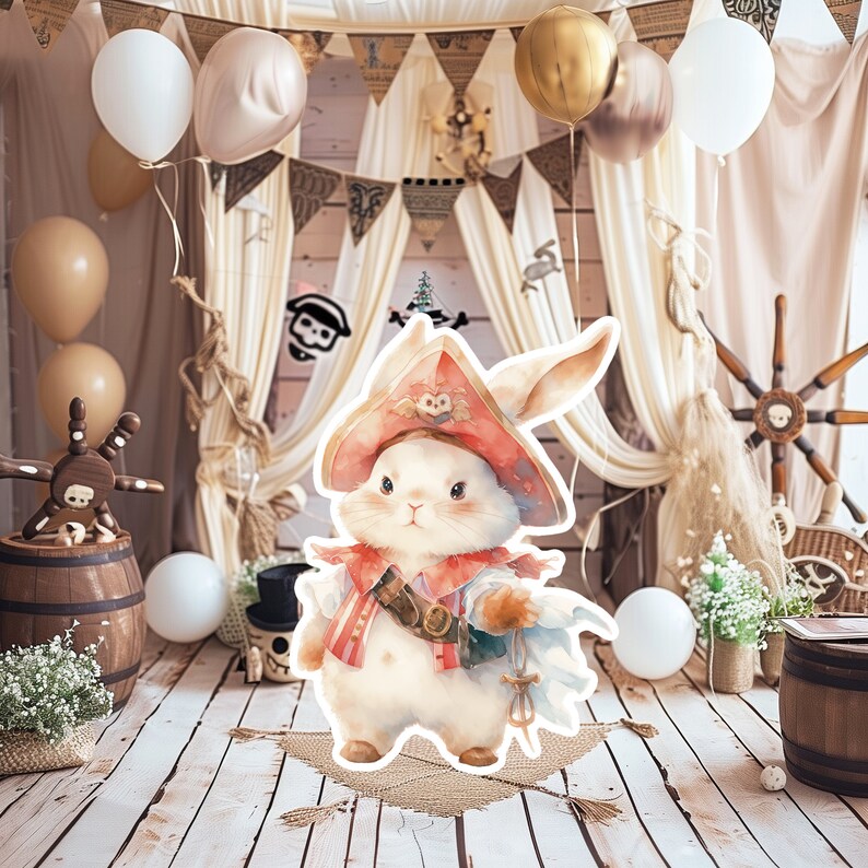 Pirate Baby Big Decor Cutout Party Props, Cute Pirate Birthday Standee ...