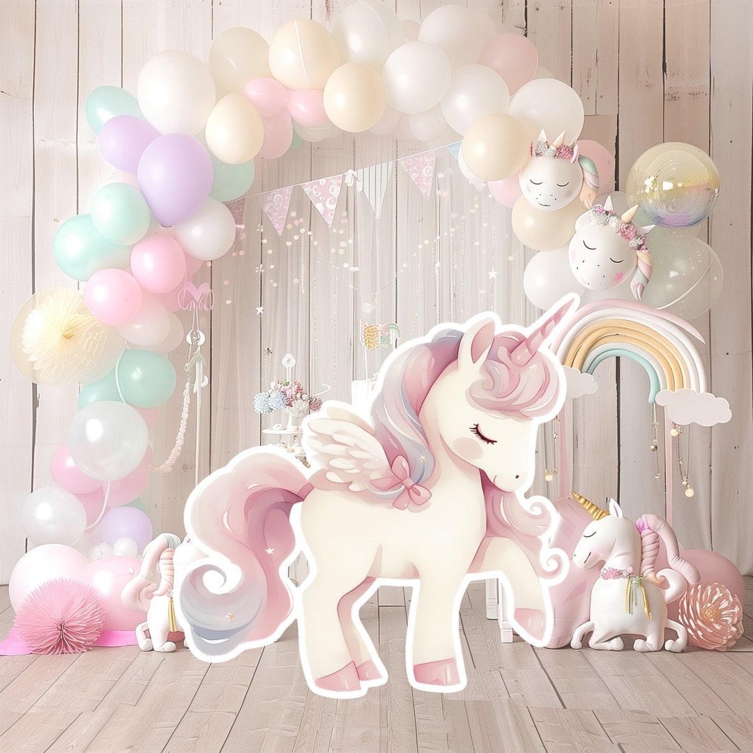UNICORN Baby Big Decor Cutout Party Props, Cute Unicorn Birthday ...